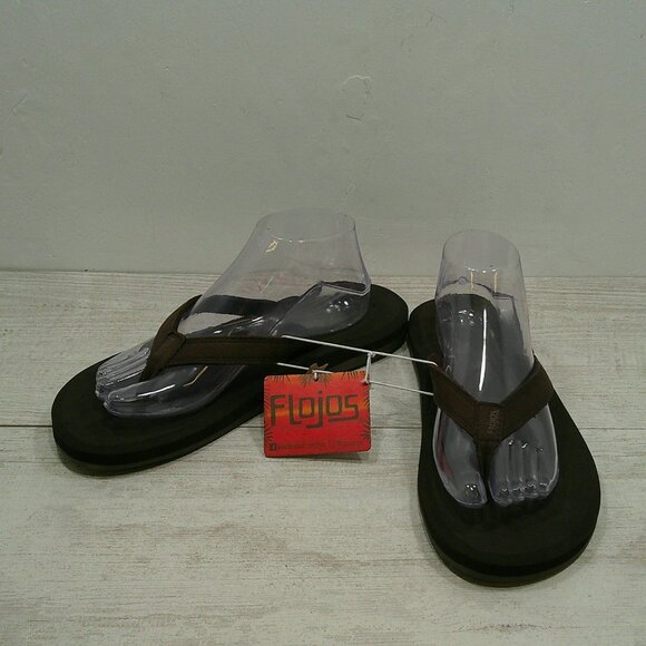 Flojos | Shoes | Flojos Collete Chocolate Color Leather Sandal Flip ...